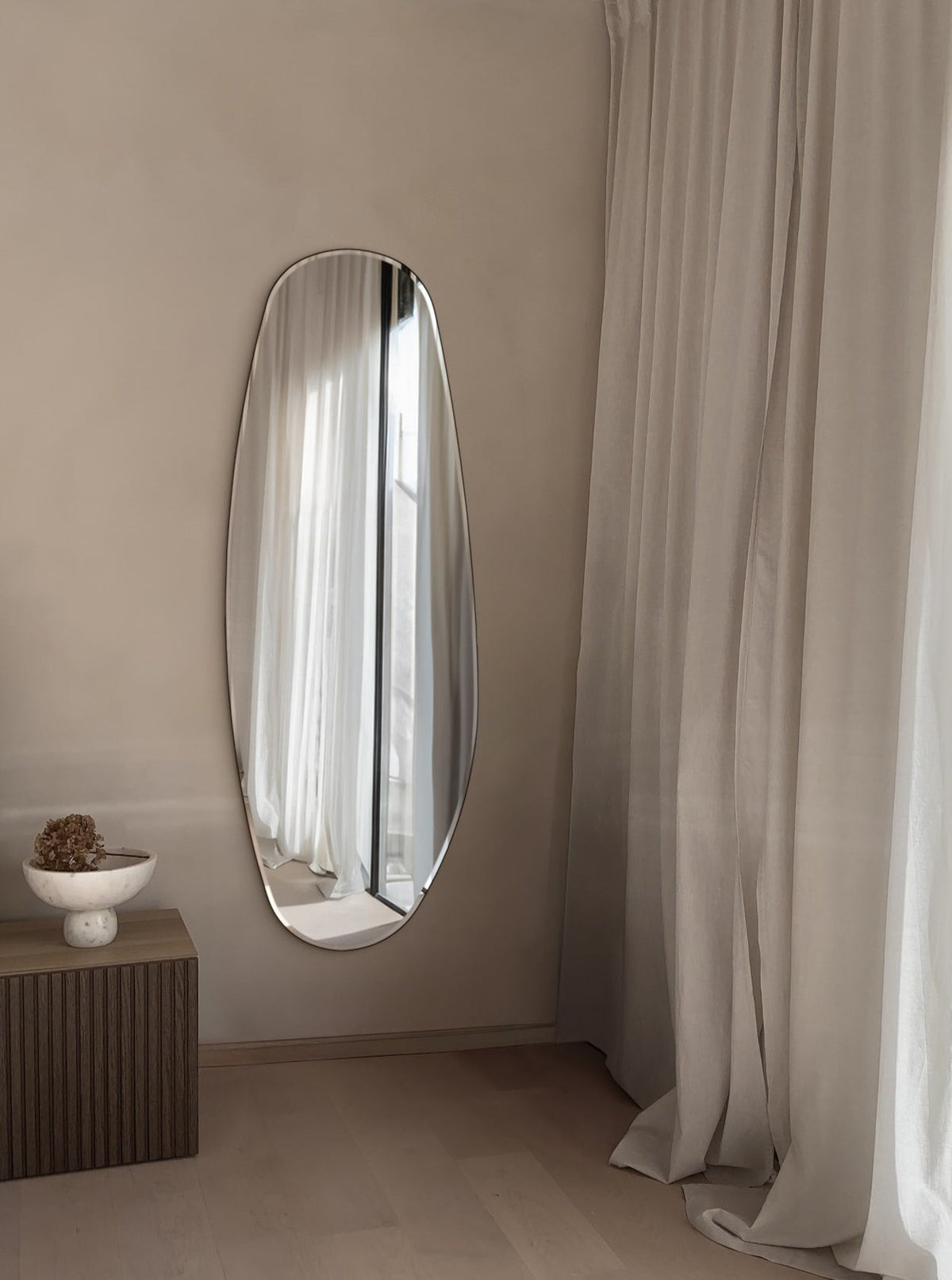 BLOSSHOLM » Opal Mirror Large | 150 x 55 cm - Asymmetrical Shaped